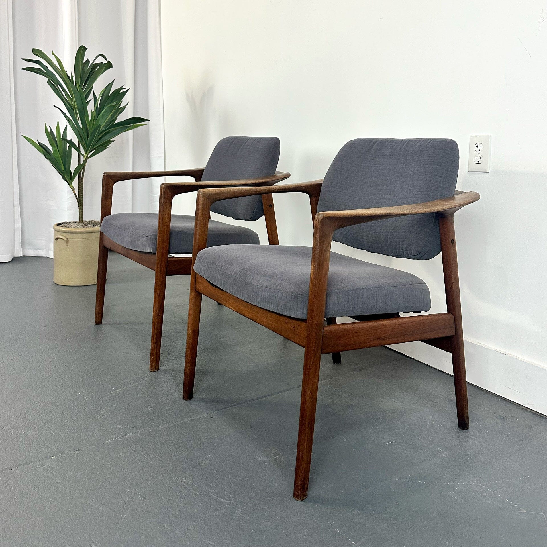 Teak Danish Modern Armchairs by Dux – MidMod Decor